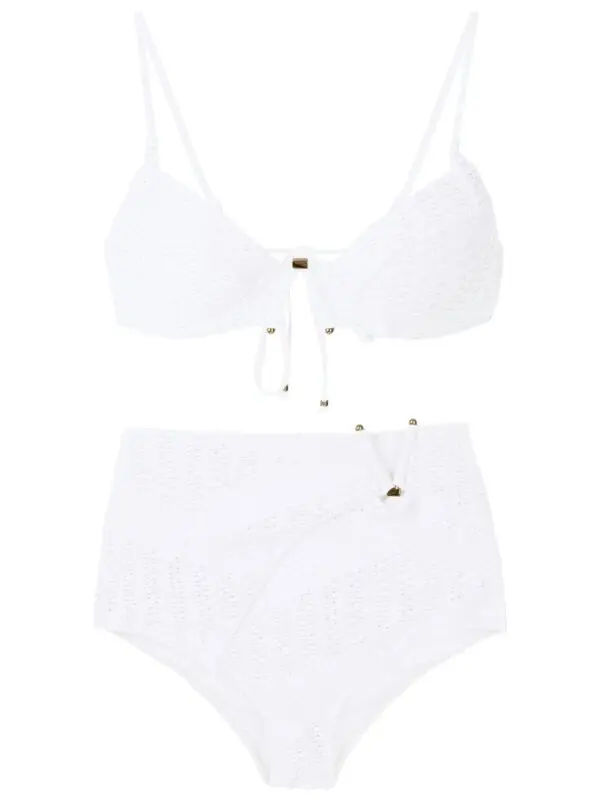 AMIR SLAMA Open-knit Bikini Set - White