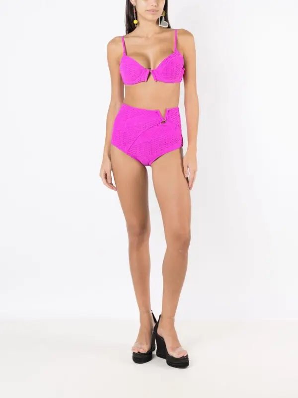 AMIR SLAMA Woven Cut-out Bikini Set