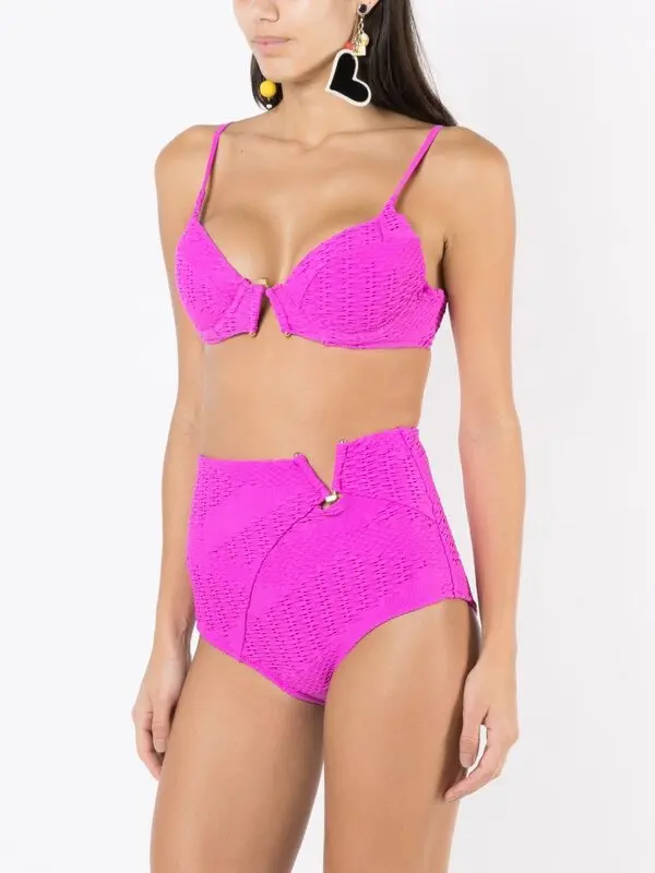AMIR SLAMA Woven Cut-out Bikini Set