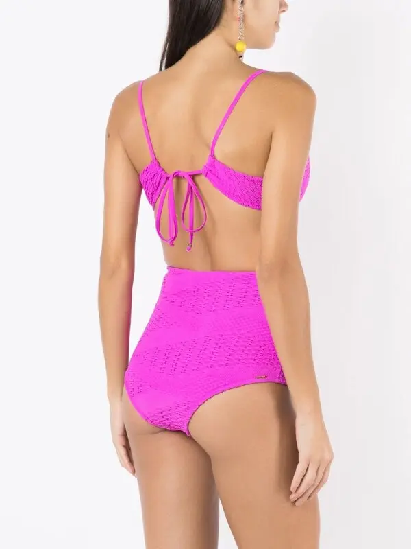 AMIR SLAMA Woven Cut-out Bikini Set