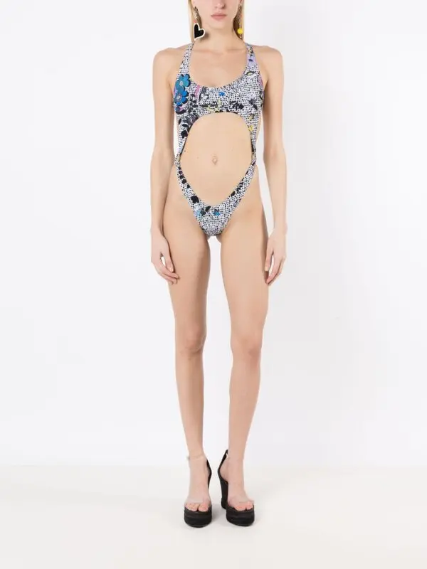 AMIR SLAMA Graphic-print Swimsuit