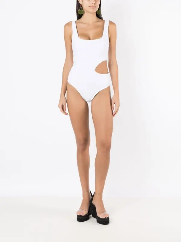 AMIR SLAMA Woven Cut-out One-piece