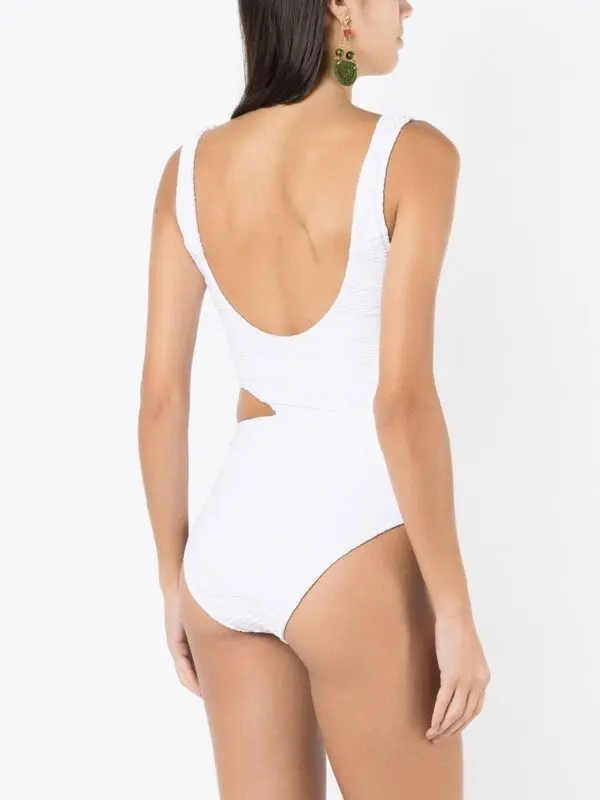 AMIR SLAMA Woven Cut-out One-piece