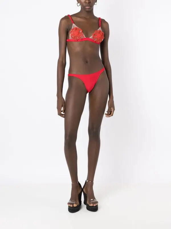 AMIR SLAMA Floral-appliqué Bikini