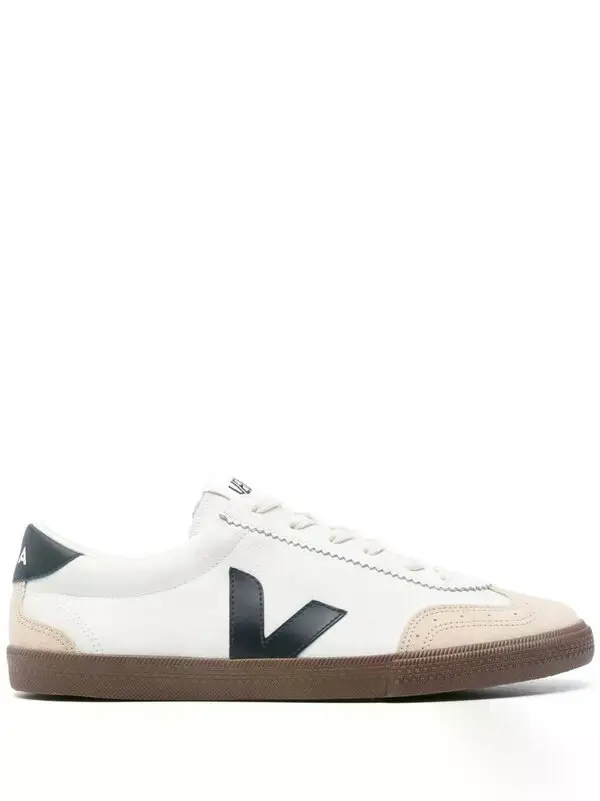 VEJA Volley Logo-patch Panelled Low-top Sneakers - White