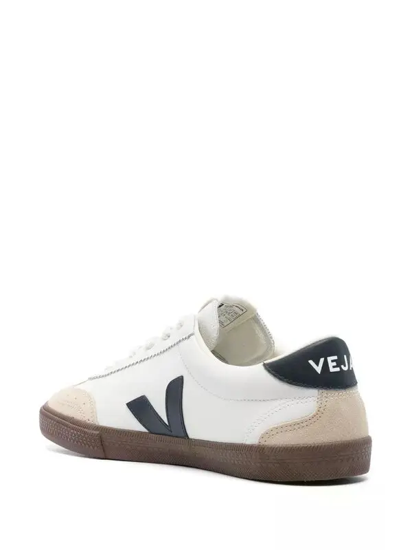 VEJA Volley Logo-patch Panelled Low-top Sneakers - White