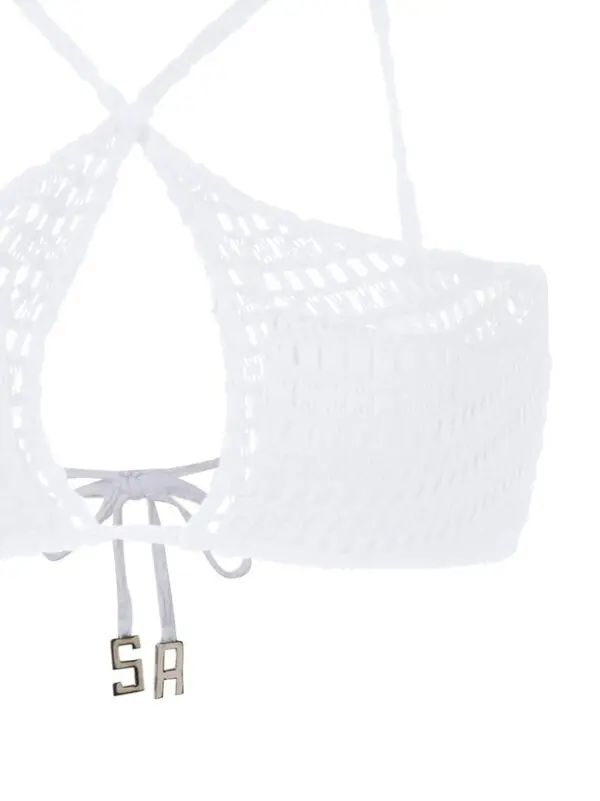 AMIR SLAMA Keyhole-detail Open-knit Bikini