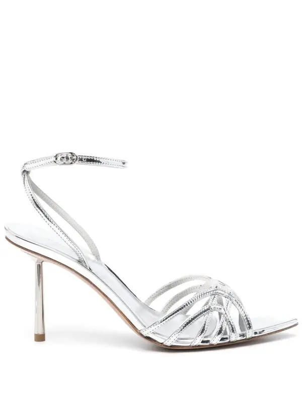 LE SILLA Bella Leather Sandals - Silver