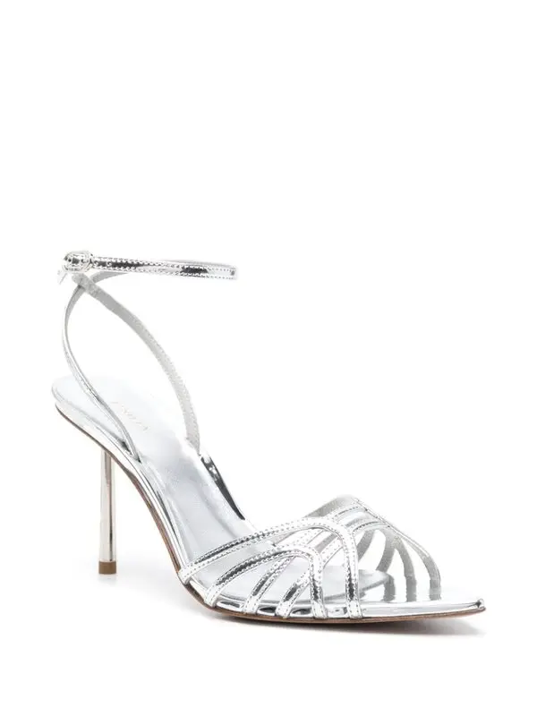 LE SILLA Bella Leather Sandals - Silver