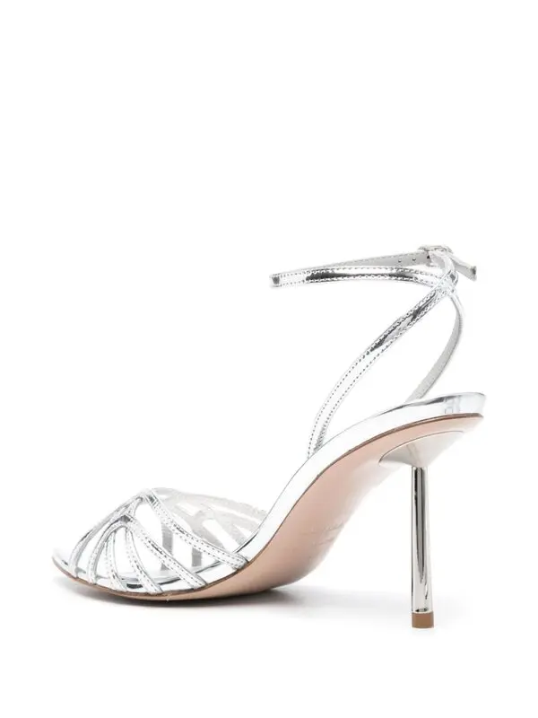 LE SILLA Bella Leather Sandals - Silver