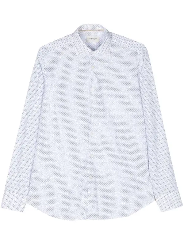 TINTORIA MATTEI 954 Geometric-print Cotton Shirt
