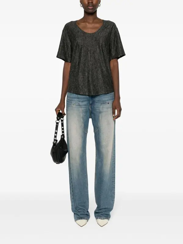 Pinko Short-sleeve Linen T-shirt