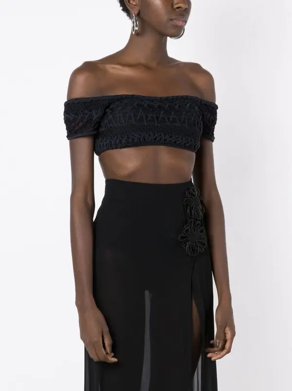AMIR SLAMA Off-shoulder Cropped Top