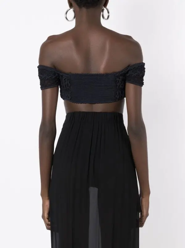 AMIR SLAMA Off-shoulder Cropped Top