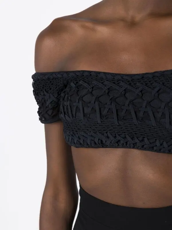 AMIR SLAMA Off-shoulder Cropped Top