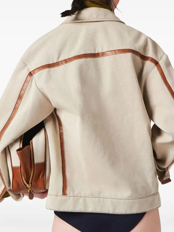 Miu Miu Jacquard Canvas Blouson Jacket
