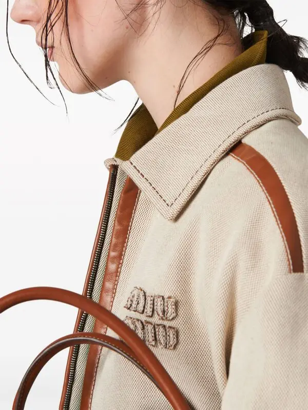 Miu Miu Jacquard Canvas Blouson Jacket