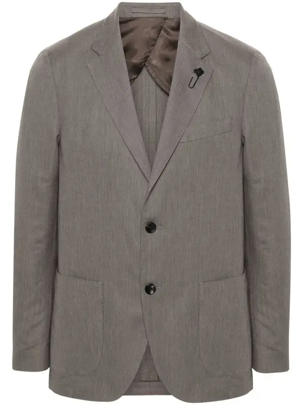 LARDINI Slub-texture Blazer