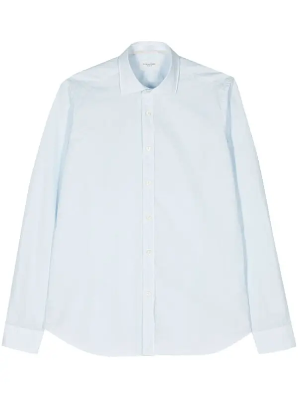 TINTORIA MATTEI 954 Poplin Cotton Shirt - Blue