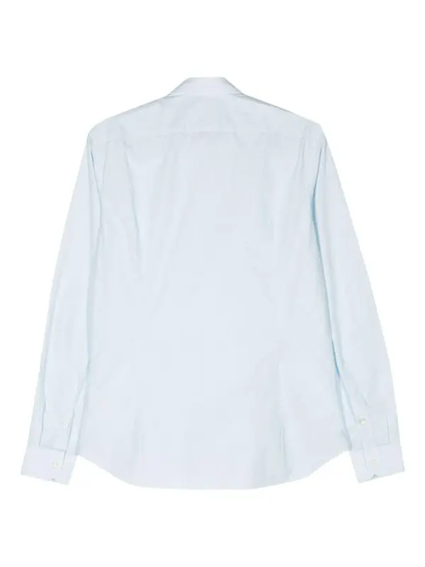 TINTORIA MATTEI 954 Poplin Cotton Shirt - Blue