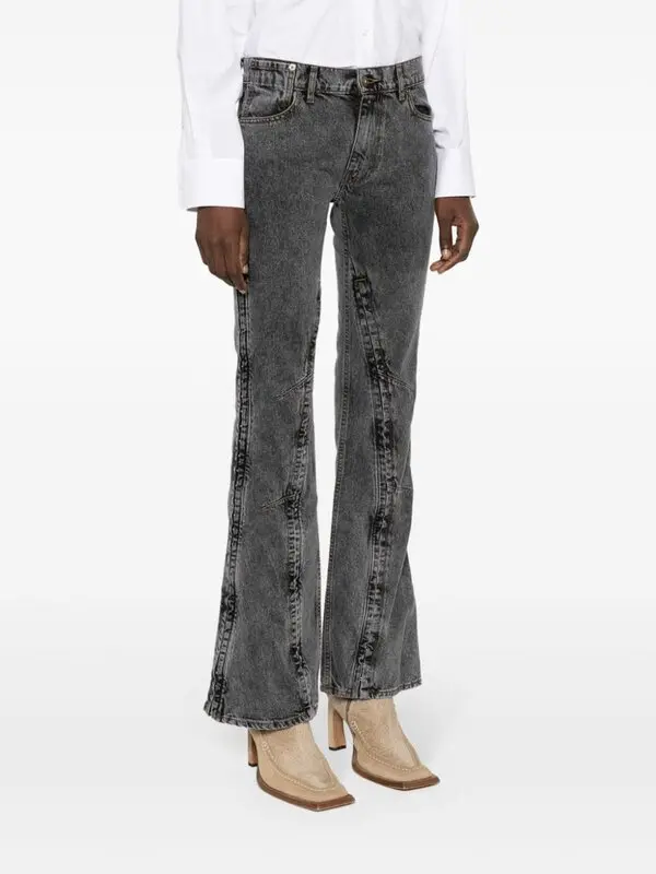 Y/project Faded Bootcut Jeans - Black