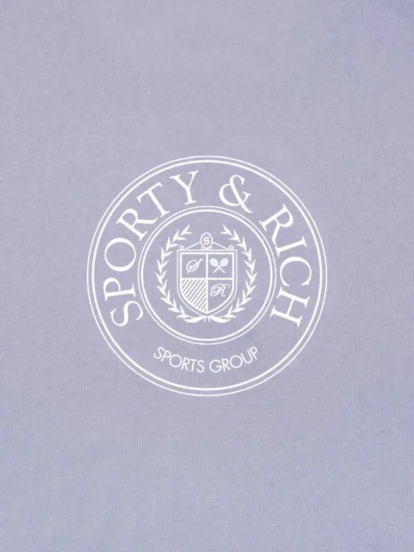 SPORTY & RICH Connecticut Crest Crew-neck Sweatshirt