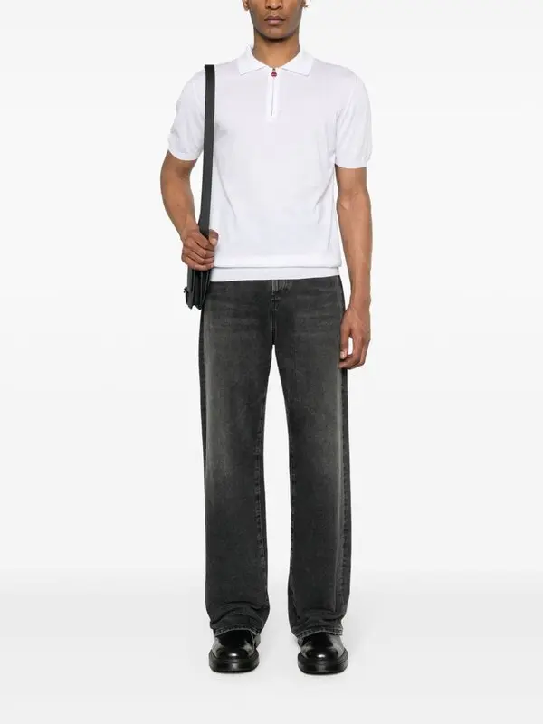 Kiton Fine-ribbed Cotton Polo Shirt