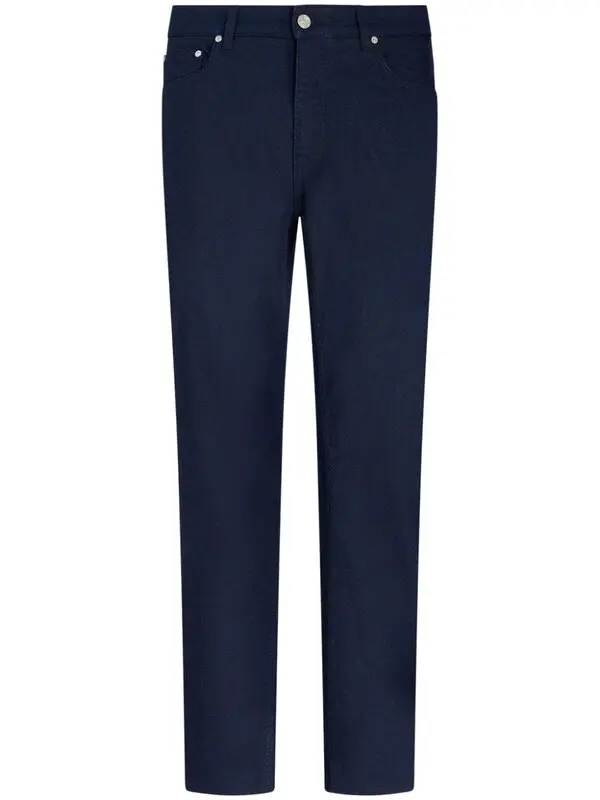 Etro Straight-leg Jeans With Logo Patch - Blue