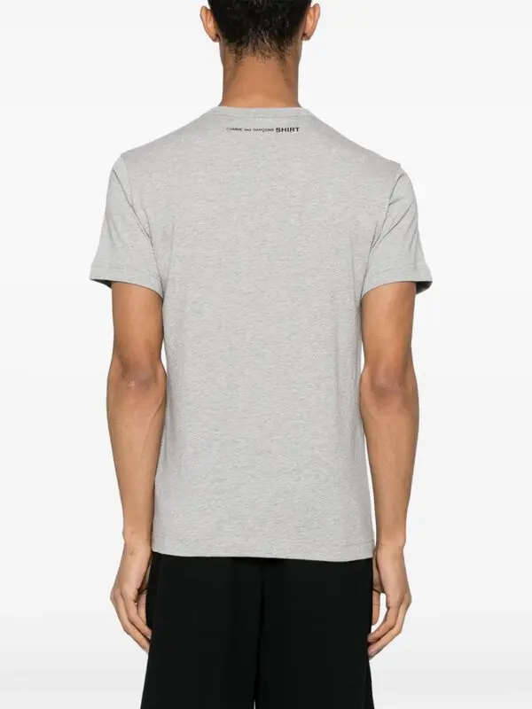 Comme Des Garçons Logo-print Cotton T-shirt - Grey