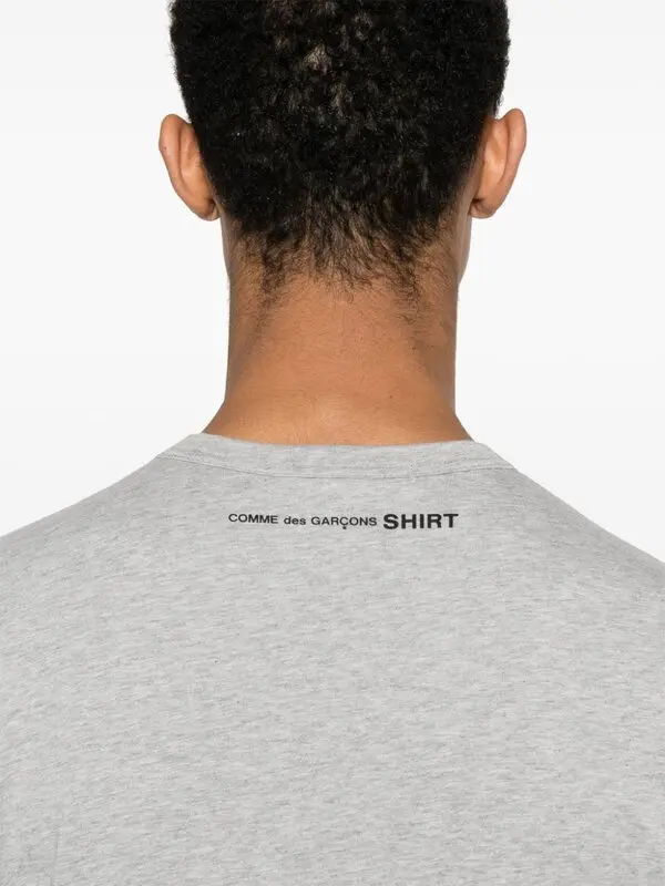 Comme Des Garçons Logo-print Cotton T-shirt - Grey