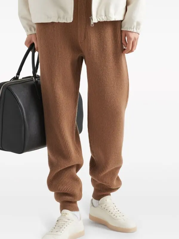 Prada Cashmere Tapered Track Pants