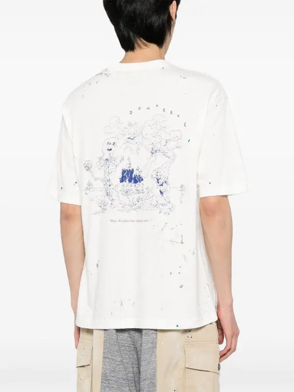 DOMREBEL Scuff Door Graphic-print T-shirt - Neutrals