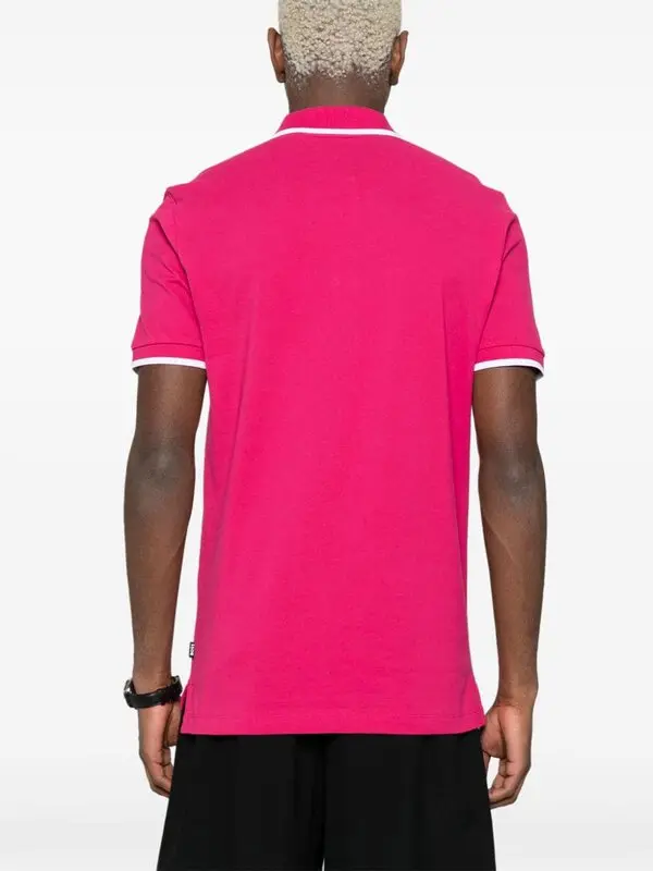 BOSS Logo-rubberised Cotton Polo Shirt