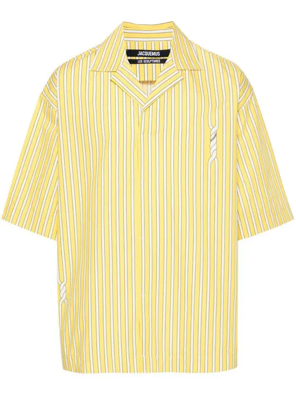 Jacquemus Striped Polo Cotton Shirt