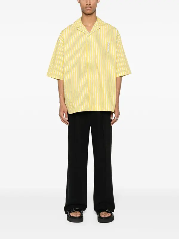 Jacquemus Striped Polo Cotton Shirt