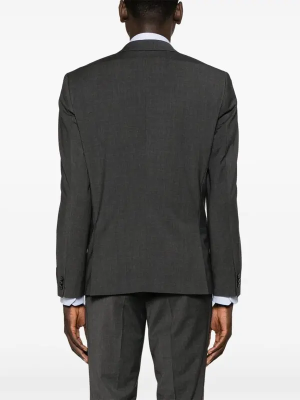 BOSS Notched-lapels Single-breasted Blazer - Grey