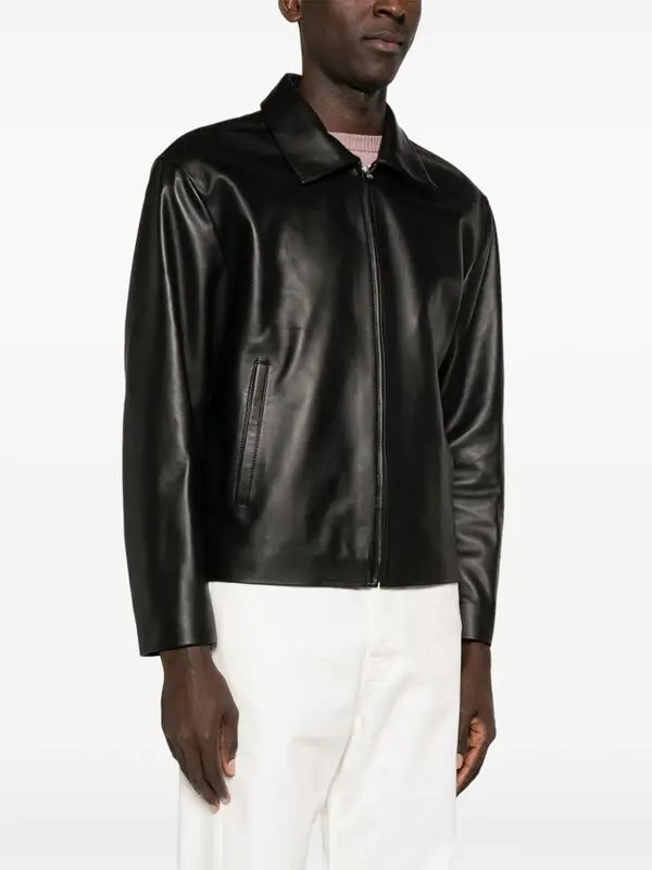 Sandro Zip-up Leather Jacket