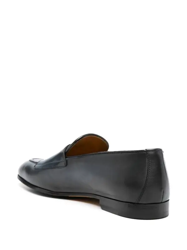 DOUCAL'S Double-buckle Leather Loafers - Blue