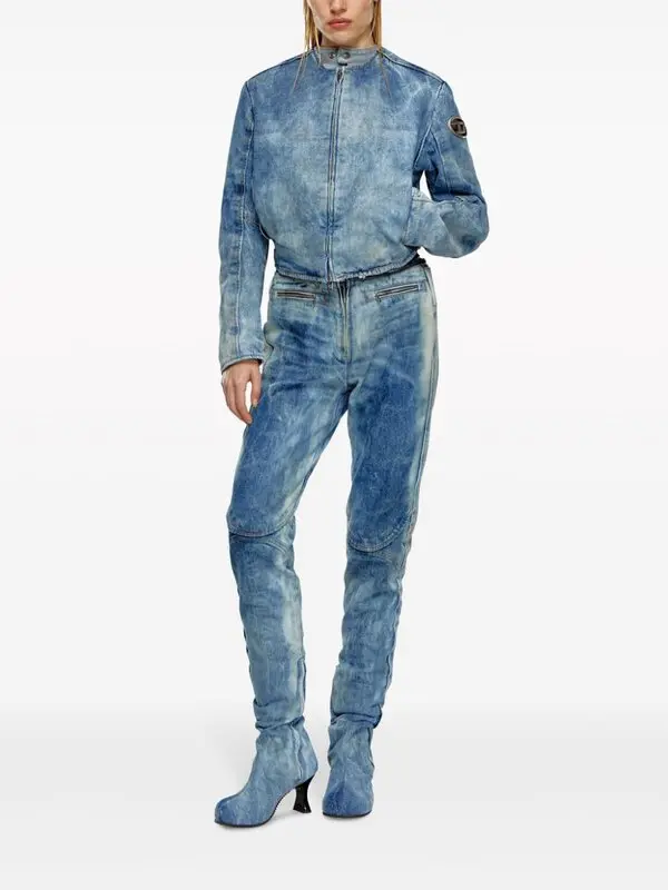 DIESEL® De-calur-fse Cropped Denim Jacket - Blue