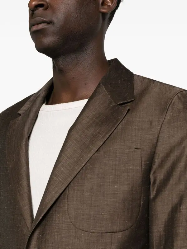 Emporio Armani Single-breasted Linen Blend Suit