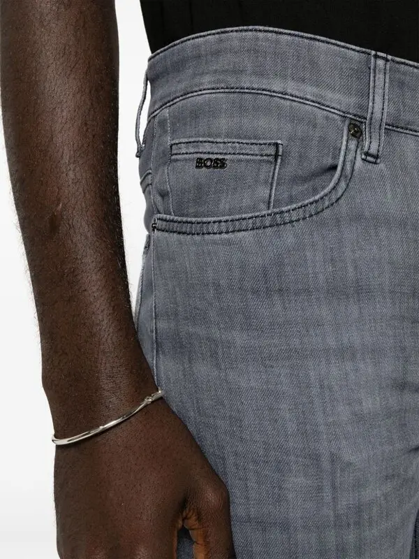 BOSS Mid-rise Slim-fit Jeans - Grey