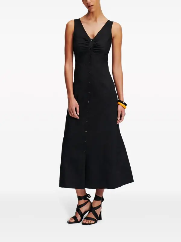 Karl Lagerfeld Cotton Maxi Shirt Dress