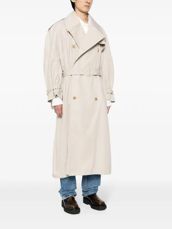 Hed Mayner Belted Trench Coat In Neutrals - 59% Off | Editorialist