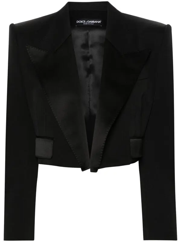 Dolce & Gabbana Tailored Cropped Blazer - Black