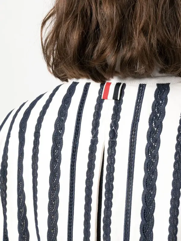 Thom Browne Broderie Anglaise Cropped Jacket