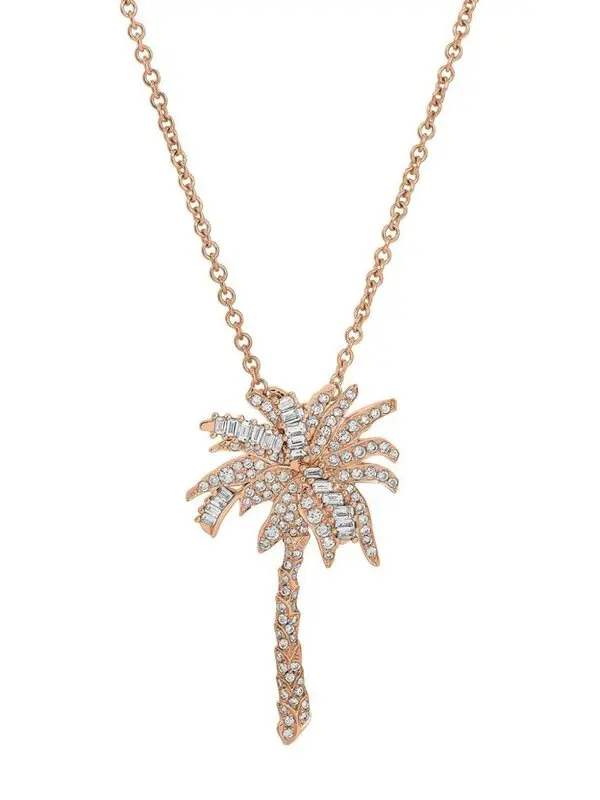 ANITA KO 18kt Rose Palm Tree Diamond Necklace - Gold