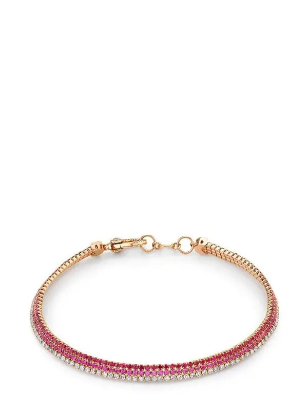 Shay 18kt Rose Gold Multi-stone Bracelet - Pink