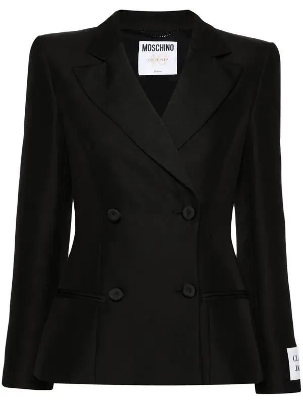 Moschino Double-breasted Blazer - Black
