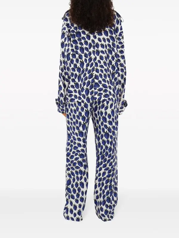 Burberry Strawberry Print Straight Trousers