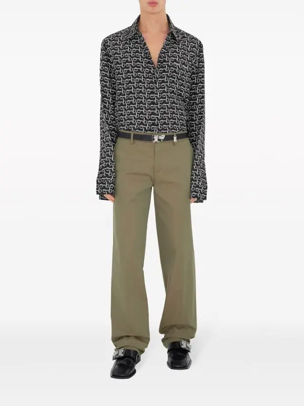 Burberry Straight-leg Cotton Trousers